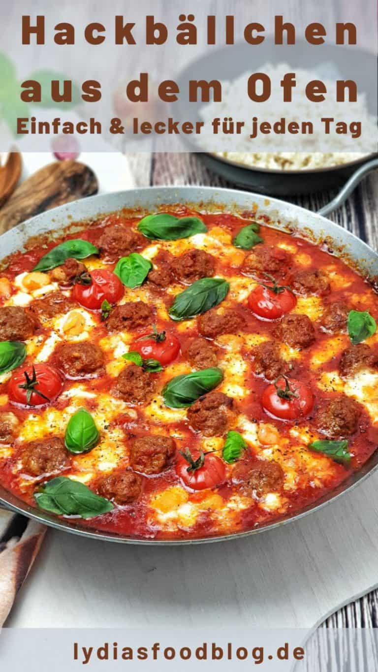 Überbackene Hackbällchen mit Mozzarella - Lydiasfoodblog
